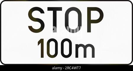 Austrian traffic sign additional panel to specify the meaning of other ...