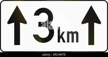 Austrian traffic sign additional panel to specify the meaning of other ...