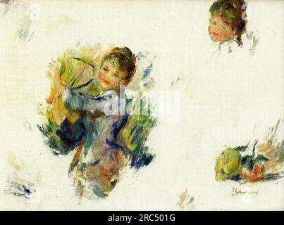 Renoir - study-for-girls-playing-with-a-shuttlecock Stock Photo - Alamy