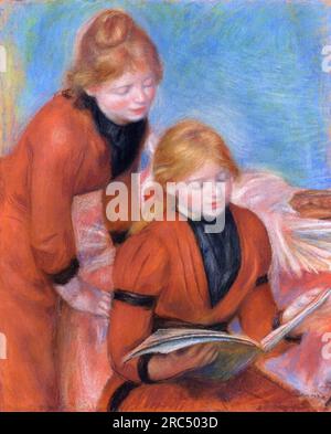 Pierre Auguste Renoir - Reading - 1889 Stock Photo - Alamy