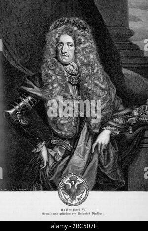 Portrait of Emperor Karl VI Charles VI (1685 – 1740) Holy Roman Emperor ...