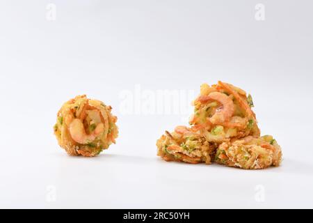 deep fried Prawn cake, Isolated on White Background Stock Photo - Alamy