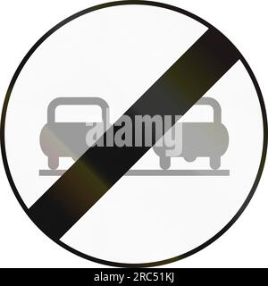 Austrian traffic sign: No overtaking! Stock Photo - Alamy