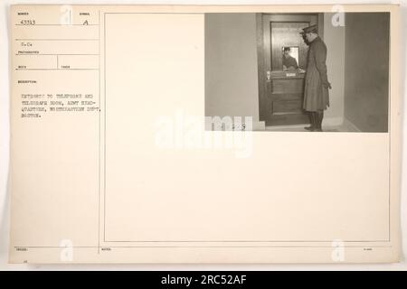 A photograph of the telephone and telegraph headquarters in Trient ...