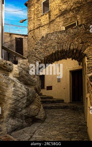 Italy Calabria Cleto Historic center Loggia Berardini Palace Stock ...