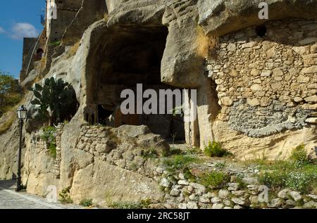 Italy Calabria Cleto Historic center- view of the village Stock Photo ...