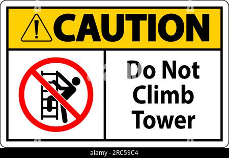 Do not climb on shelving sign. Prohibition sign in red circle isolated ...