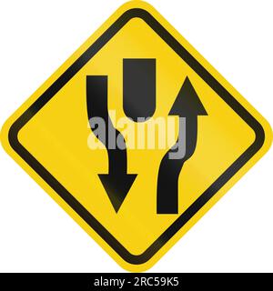 Colombian road warning sign: Traffic lights ahead Stock Photo - Alamy