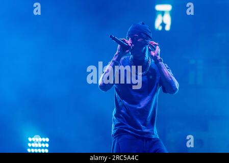 British rapper Central Cee performs live on the stage during the Pohoda ...