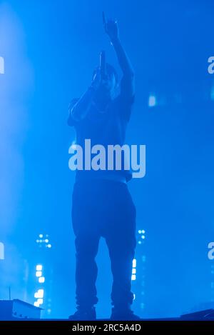 British rapper Central Cee performs live on the stage during the Pohoda ...