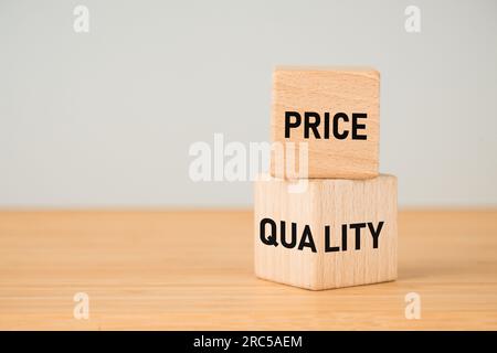 prices, quality, wooden blocks with written text, quality price ...