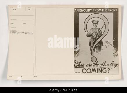 Display of World War 1 enlistment posters at the World War One ...