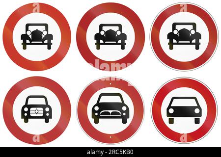 Collection of historic and modern (bottom) signs prohibiting ...