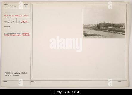 This photo dates to World War I. The caption reads: Sinking of the ...