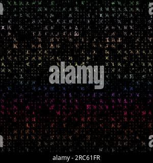 Stream of random binary numbers. Matrix. Encoding data. Vector illustration Stock Vector Image ...