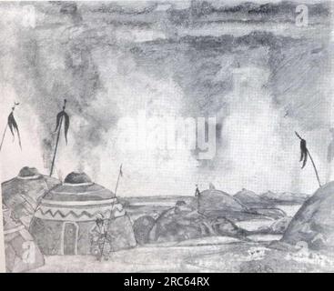 Polovtsian camp 1914 by Nicholas Roerich Stock Photo - Alamy