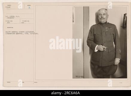 Major General Robert Alexander, commanding officer of the 77th Division ...