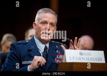 WASHINGTON - JULY 12: Lieutenant General Timothy Haugh, nominee to be ...