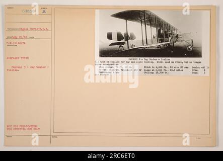 Italian bomber biplane aircraft Caproni Ca.33, Italy 1917 Stock Photo ...