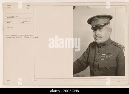 Major General Robert Alexander, commanding officer of the 77th Division ...