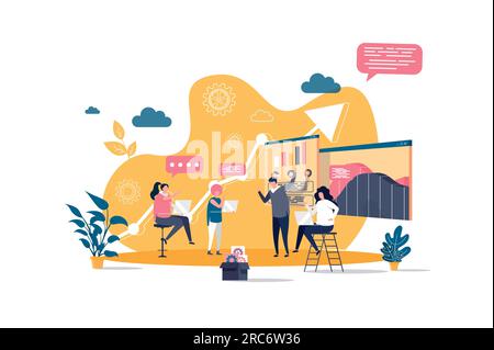 Teamwork Collaboration Banner Stock Vector Image & Art - Alamy