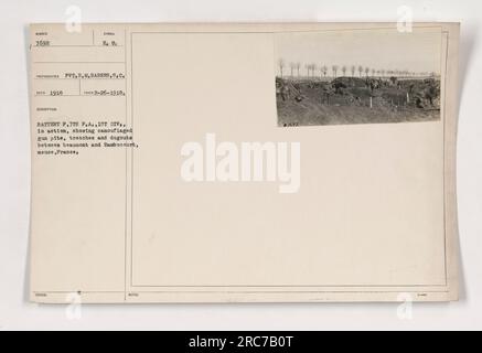 Image of camouflaged artillery gun pits at Camp Kearney, California ...