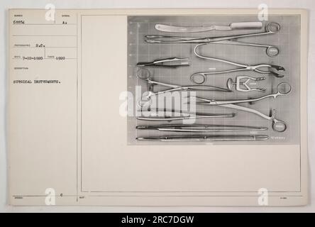 Image depicting a collection of surgical instruments from 1920 ...