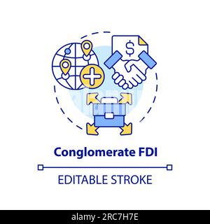 Customizable conglomerate FDI linear icon Stock Vector Image & Art - Alamy