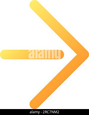 Move to right pixel perfect yellow RGB color icon Stock Vector Image ...