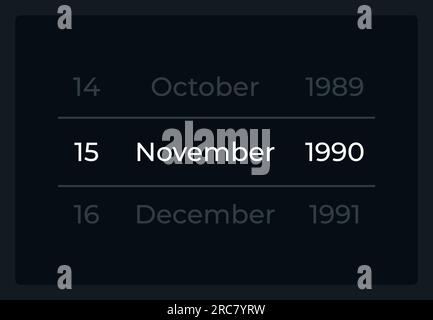 Date of birth form field UI element template Stock Vector Image & Art ...