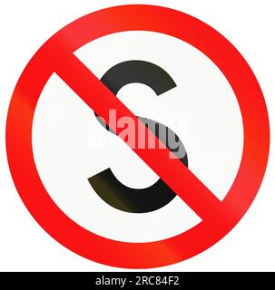 Indonesian traffic sign: No parking along carriageway Stock Photo - Alamy