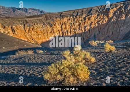 Ubehebe Crater, maar volcano, at sunset, Death Valley National Park ...