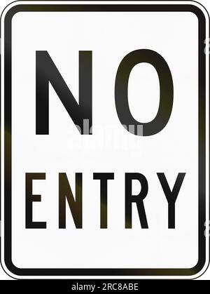 No entry sign in Australia, at the exit of a one-way road Stock Photo ...