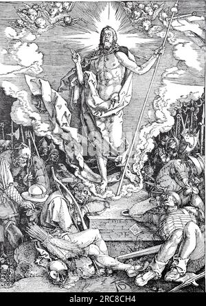 Woodcuts to complete the great passion, Christ taken captive, woodcut by Albrecht Dürer ...