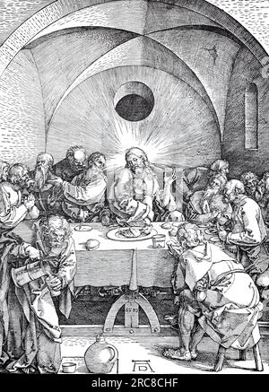 Albrecht Durer, The Last Supper, woodcut print, 1523 Stock Photo - Alamy