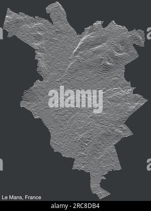 Topographic relief map of LE MANS, FRANCE Stock Vector Image & Art - Alamy