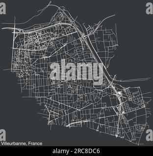 Street roads map of VILLEURBANNE, FRANCE Stock Vector Image & Art - Alamy
