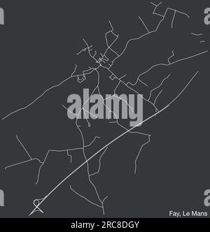 Street roads map of the FAY COMMUNE, LE MANS Stock Vector Image & Art ...