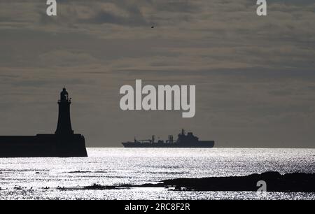 RFA Tideforce, a Tide-class replenishment tanker of the British Royal ...