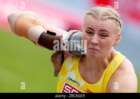 Axelina Johansson (Sweden). Shot Put. European Championships Munich ...