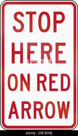 Australian regulatory sign - Stop on red signal Stock Photo - Alamy