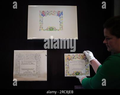 The Anointing Screen, 2023, during a photo call for the new Coronation ...