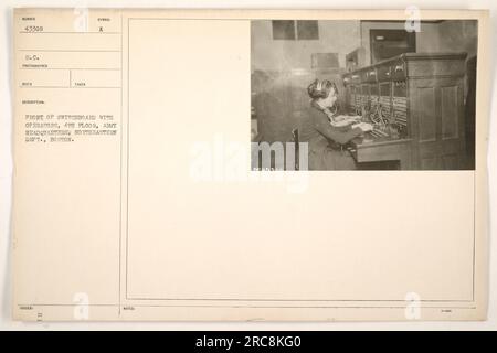 An image showing a war department switchboard in the terminal room at M ...