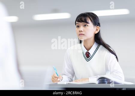 Students taking classes Stock Photo - Alamy