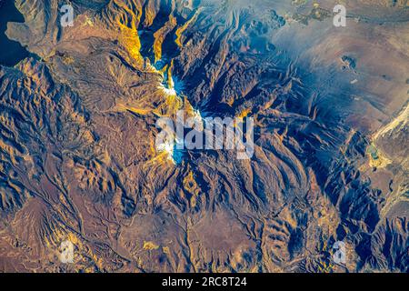 Land feature in Los Andes mountain range, Bolivia. Image by NASA. Media ...