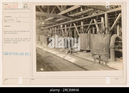 Worker at Canadian Explosives Ltd., Beloeil, Canada manufacturing ...
