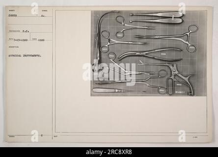 Surgical instruments used by the American military during World War One ...