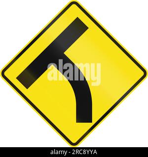 Australian road warning sign - T-Intersection ahead Stock Photo - Alamy