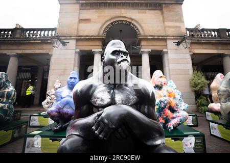 Gorilla statues at the launch of the Tusk Gorilla Trail in Covent ...