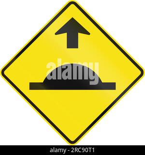 Bump in road warning sign Stock Photo - Alamy